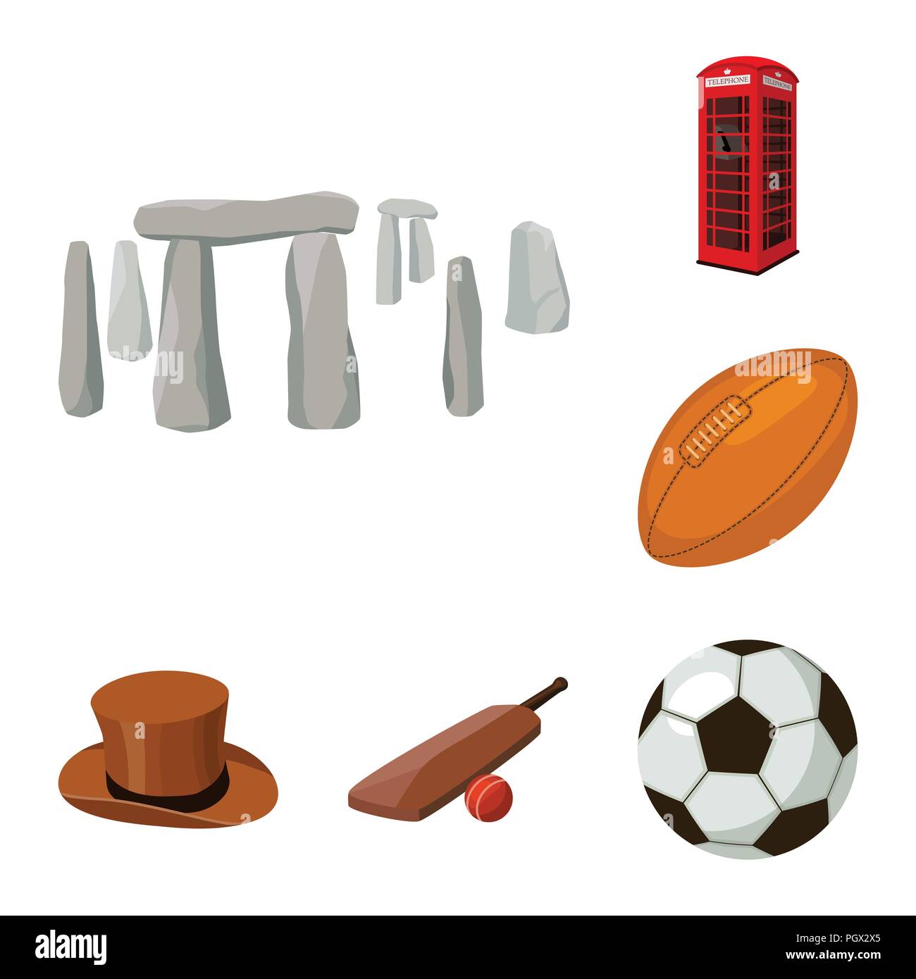 England country cartoon icons in set collection for design.Travel and ...