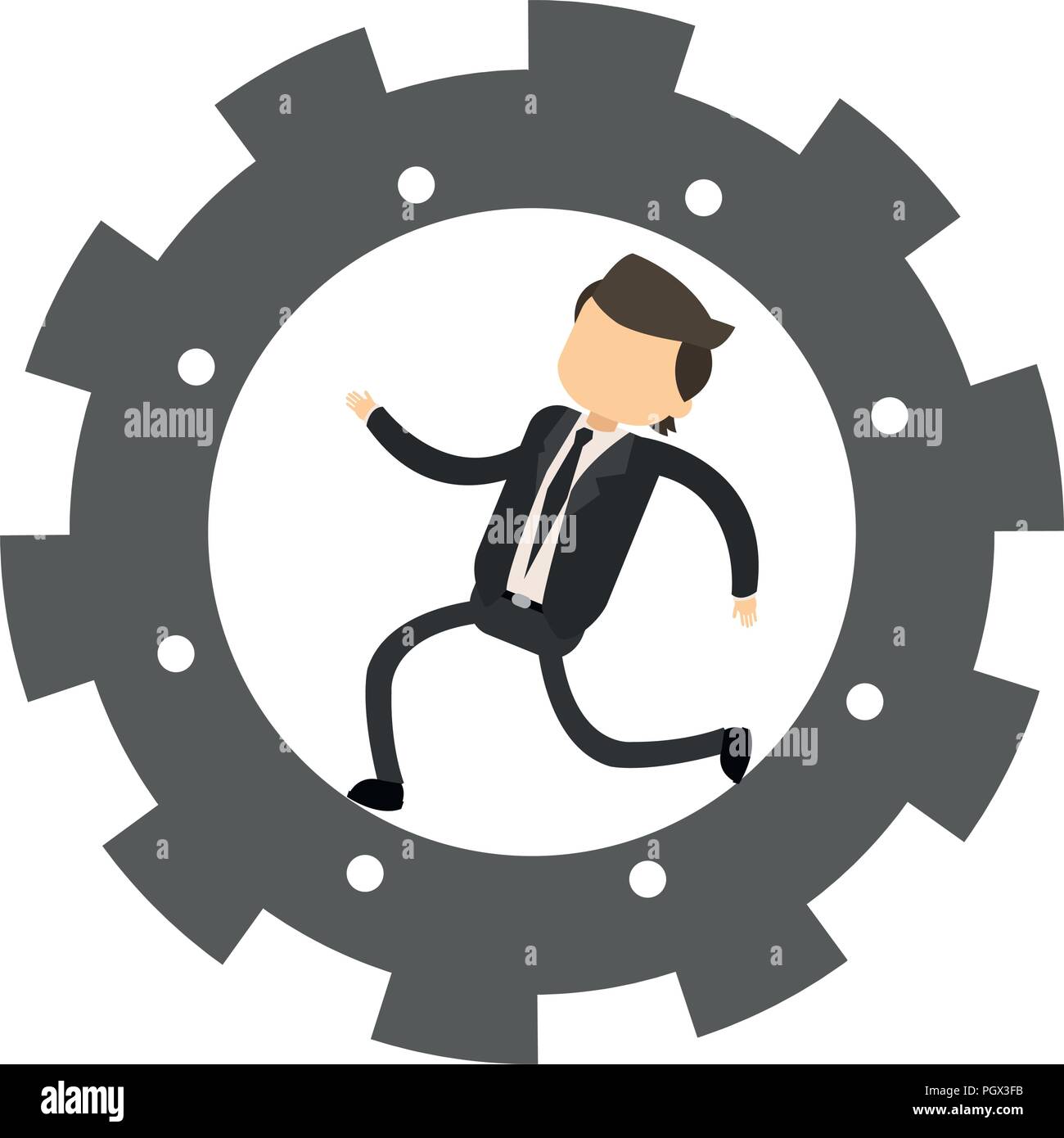 Vector illustration man running inside Stock Vector Images - Alamy