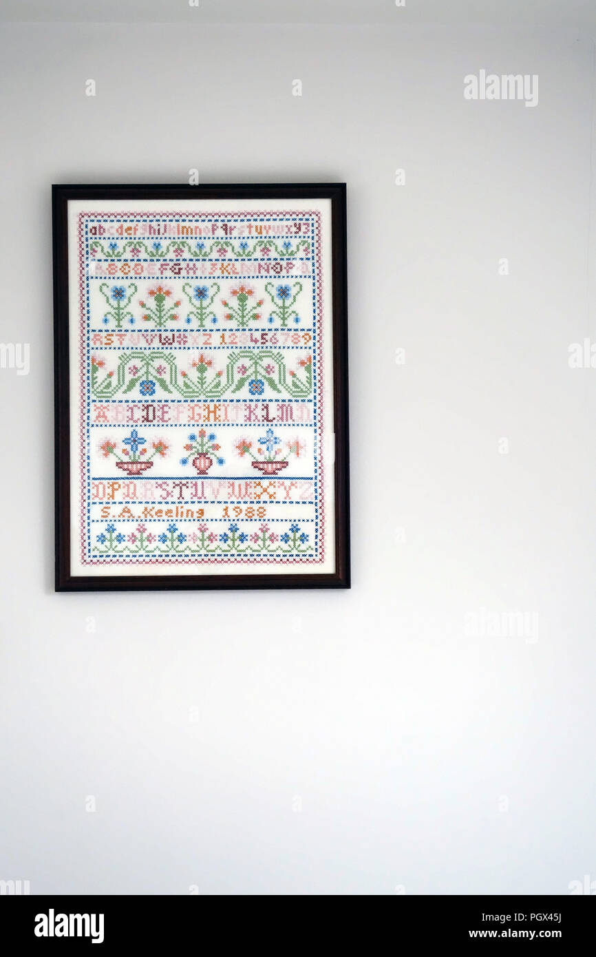 Antique needlework sample hi-res stock photography and images - Alamy