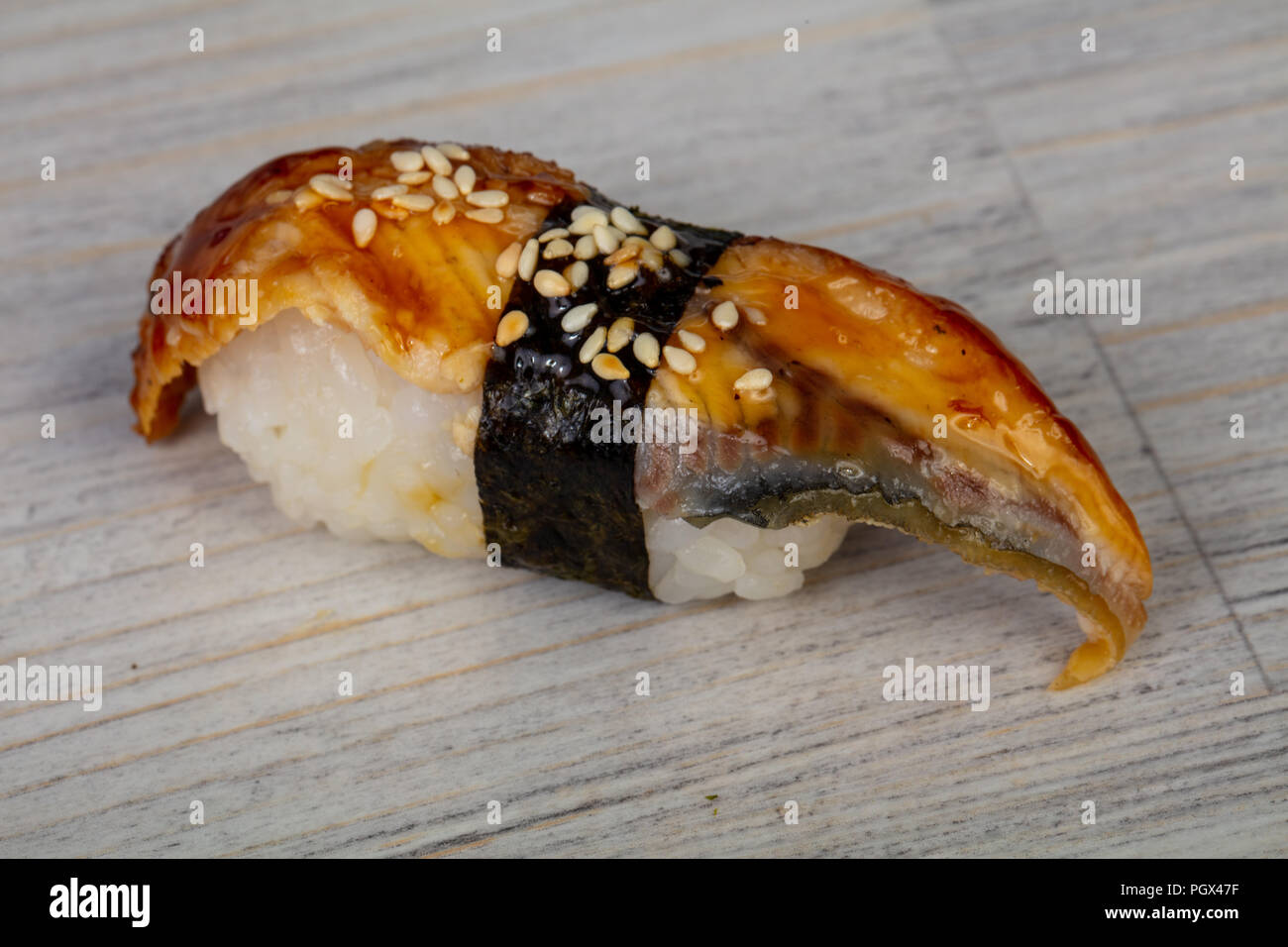 Japanese cold Sushi with eel Stock Photo - Alamy