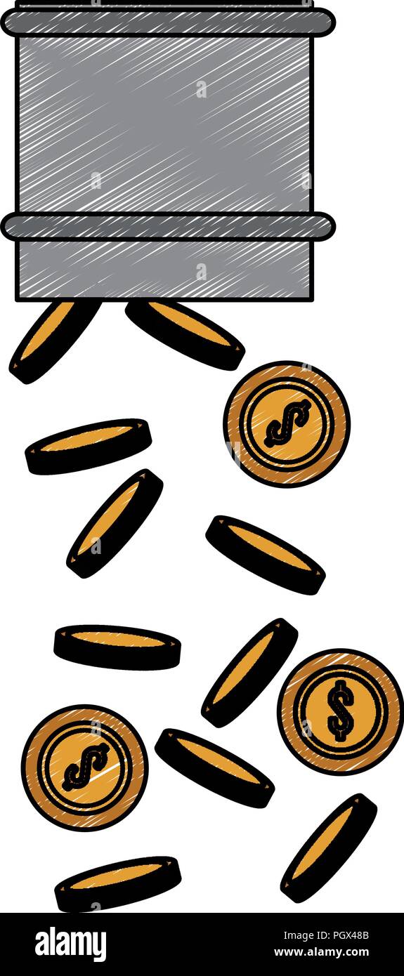 Dropping coins Stock Vector Images - Alamy