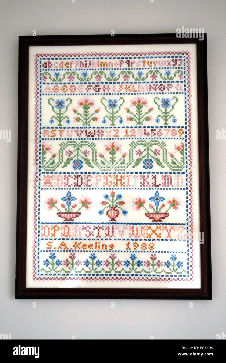 Antique needlework sample hi-res stock photography and images - Alamy