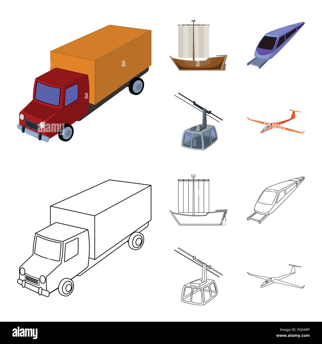 Modes of transport Cut Out Stock Images & Pictures - Alamy