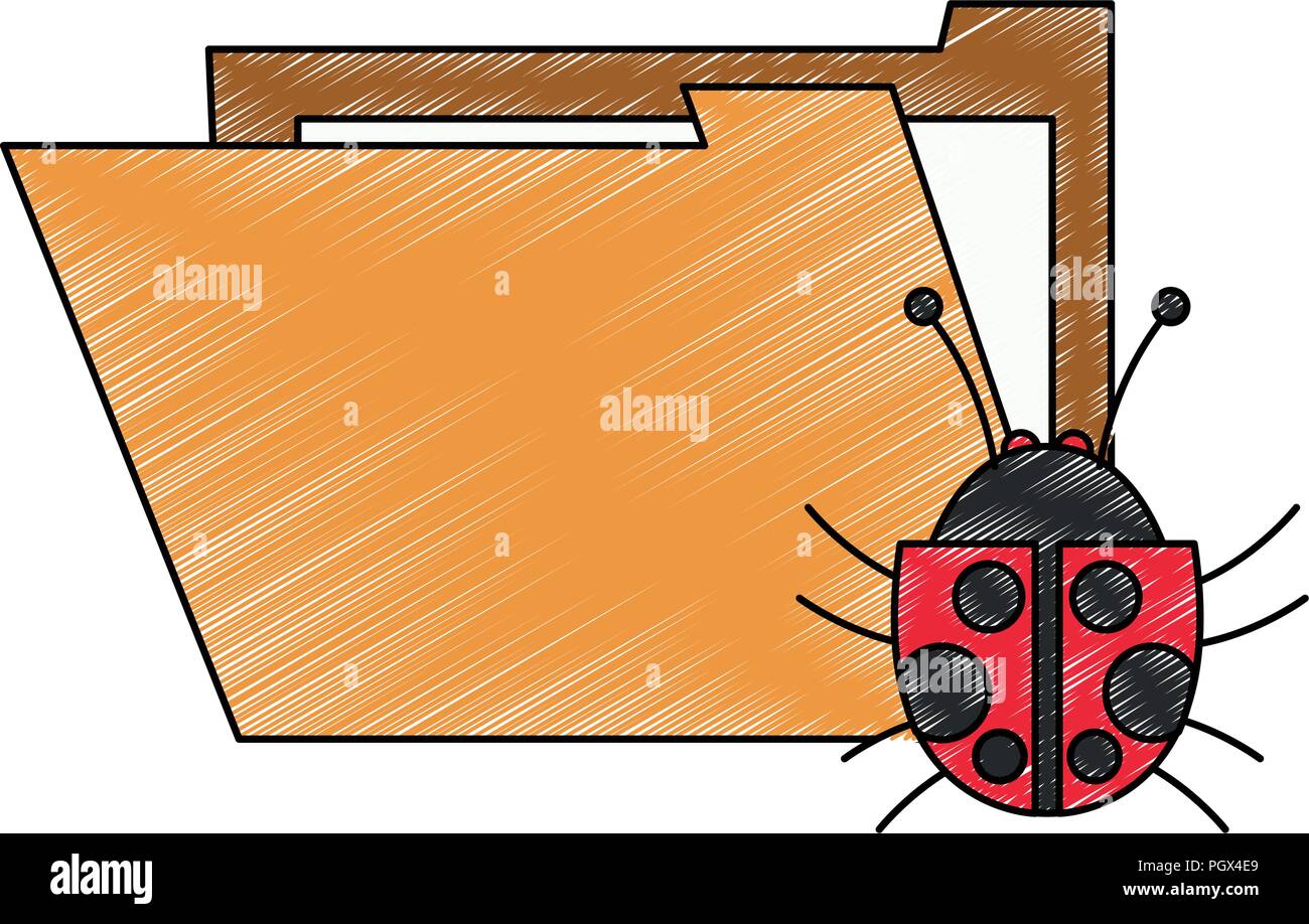 Folder with virus scribble Stock Vector Image & Art - Alamy