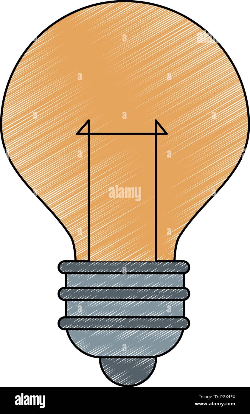 Bulb light symbol scribble Stock Vector Image & Art - Alamy