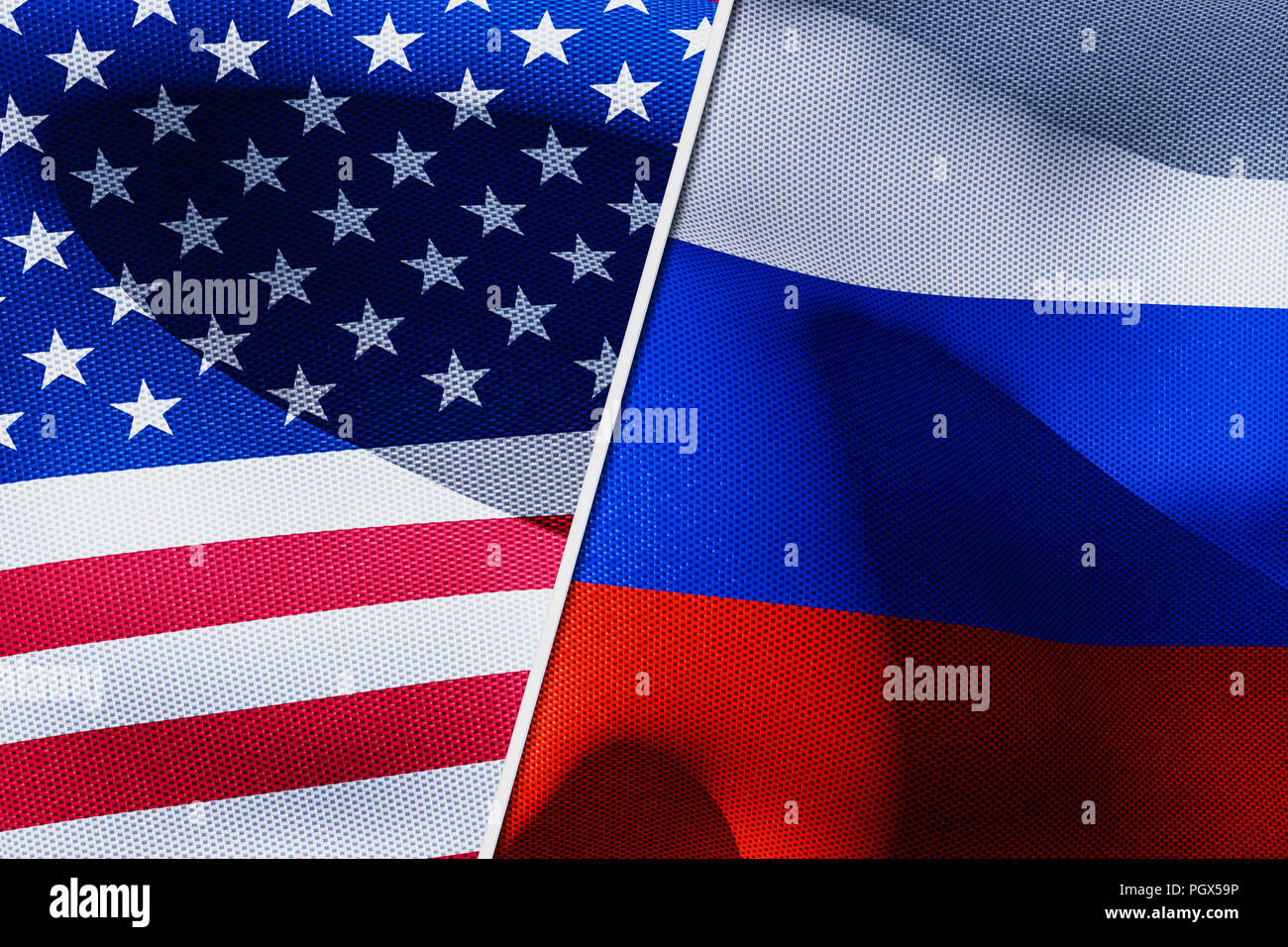 United states of america vs russian flags hi-res stock photography and ...