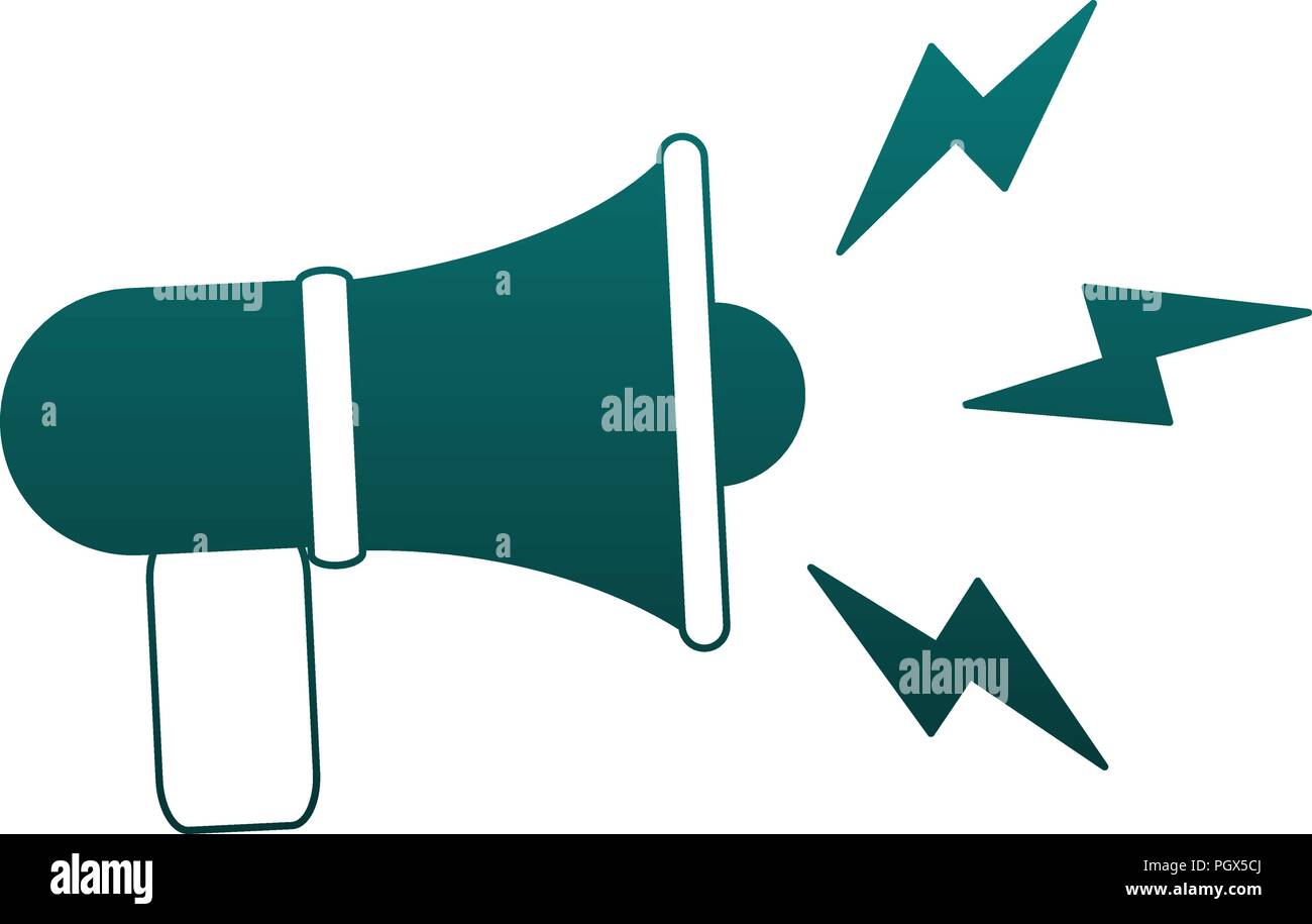 Bullhorn advertising symbol blue lines Stock Vector Image & Art - Alamy