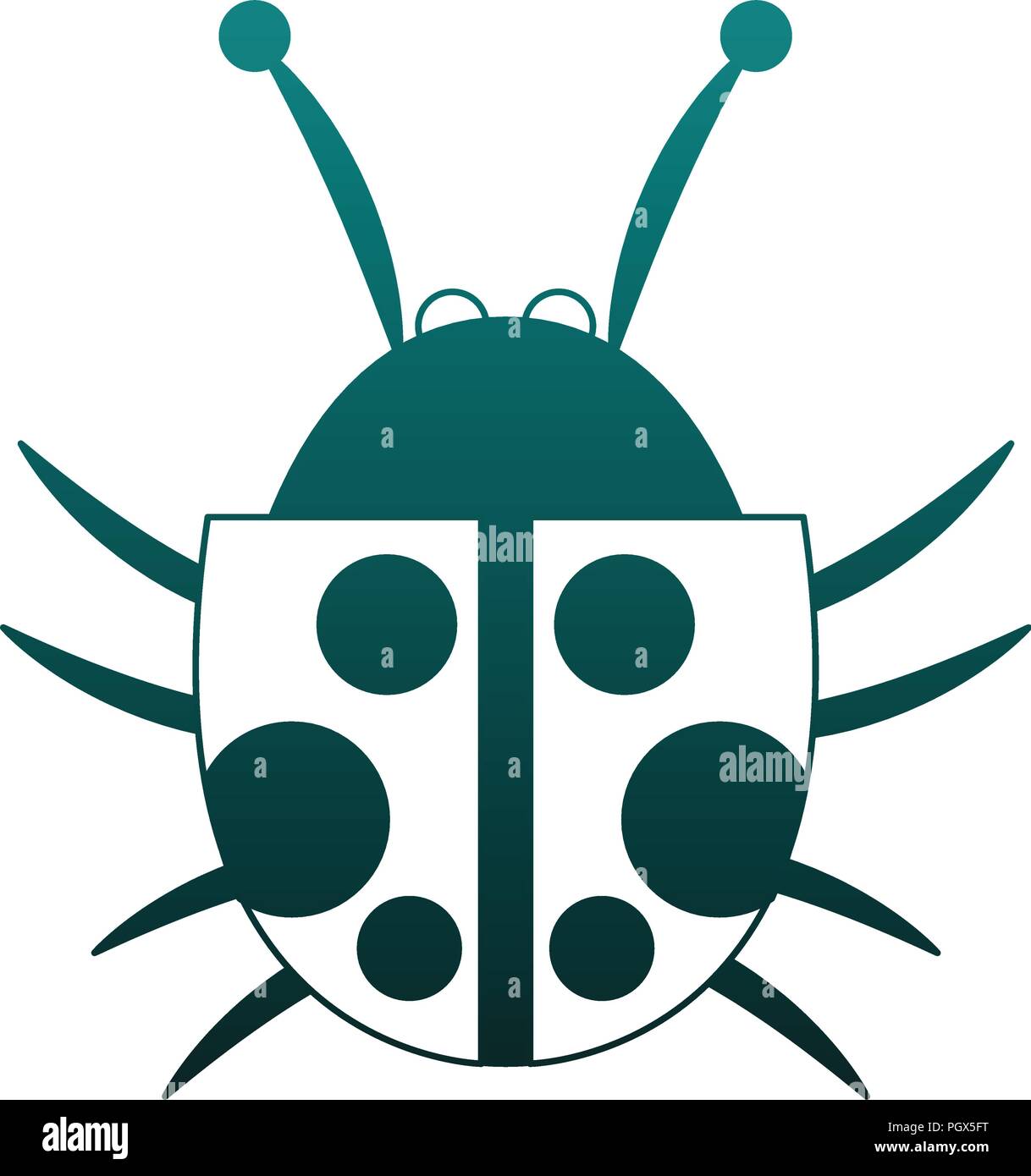 Ladybug isolated symbol blue lines Stock Vector Image & Art - Alamy