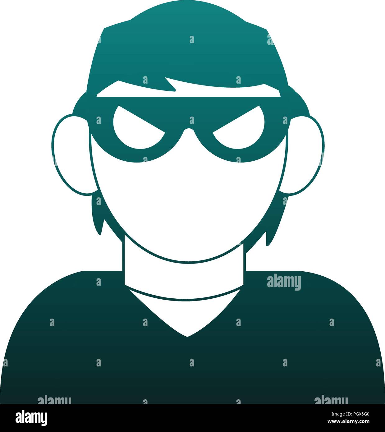 Thief avatar profile blue lines Stock Vector Image & Art - Alamy