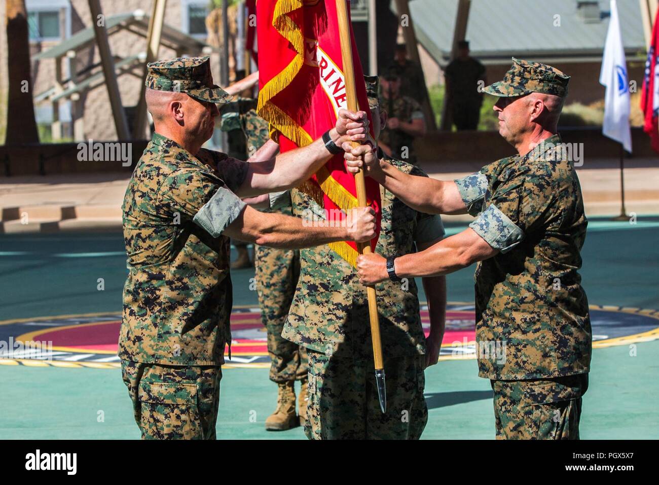 Col. Jason A. Beaudoin, off-going commanding officer, Marine Corps ...