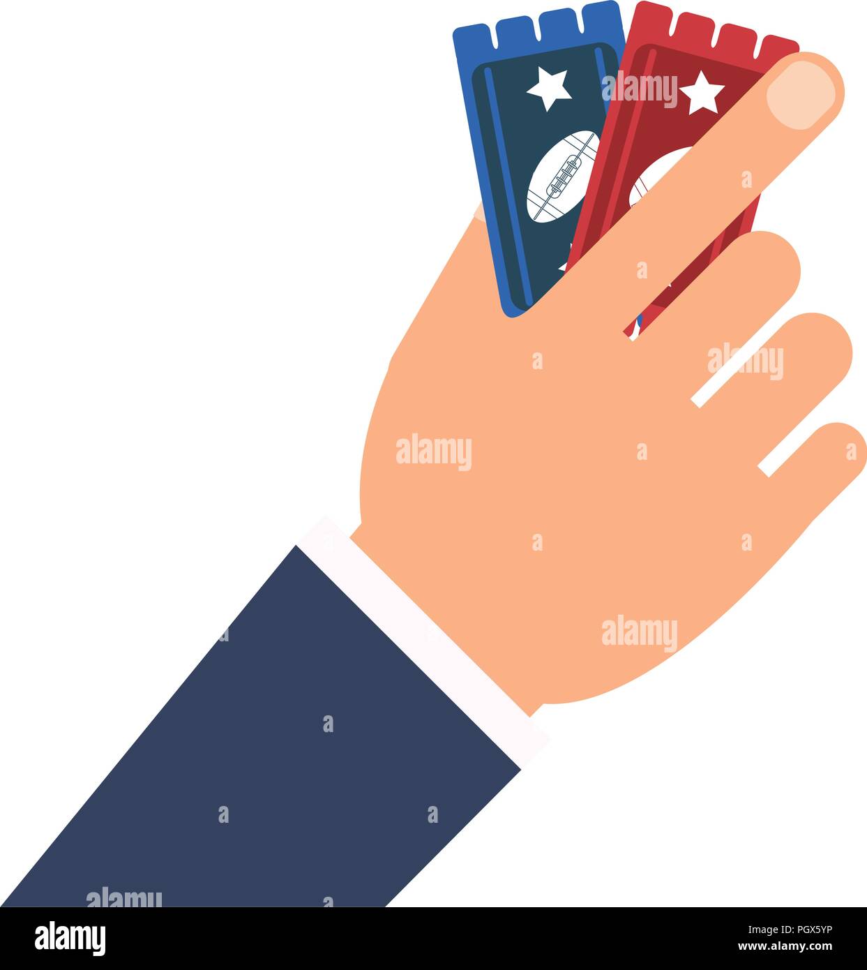 Hand holding tickets Stock Vector Images - Alamy