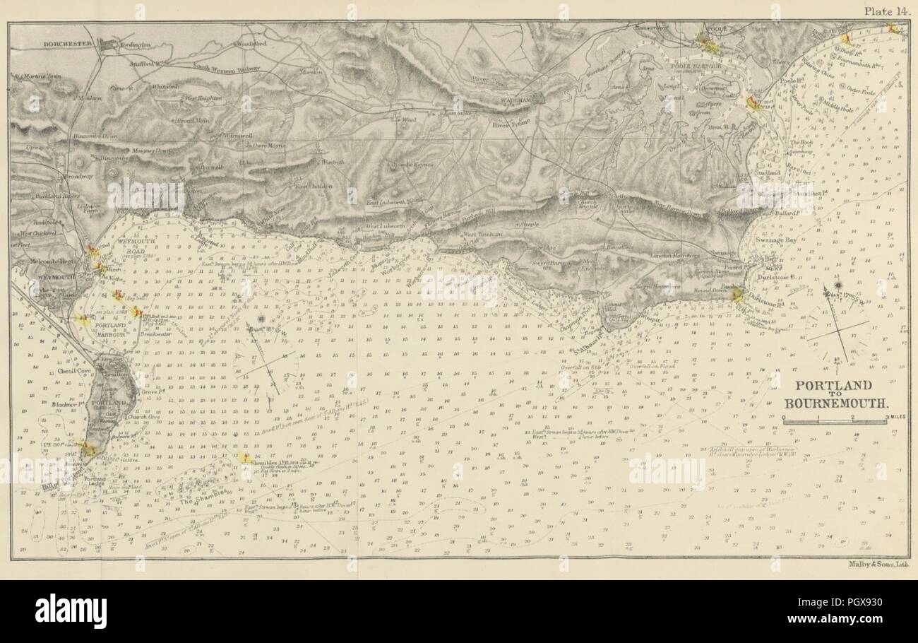 Image from page 104 of 'The Solent Chart Book, with sailing directions ...