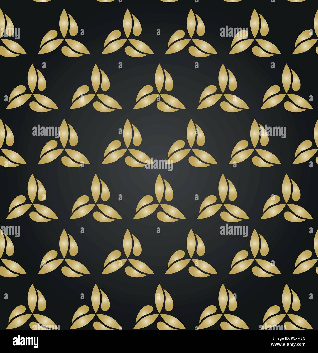 Vector golden floral leaf Stock Vector Images - Alamy