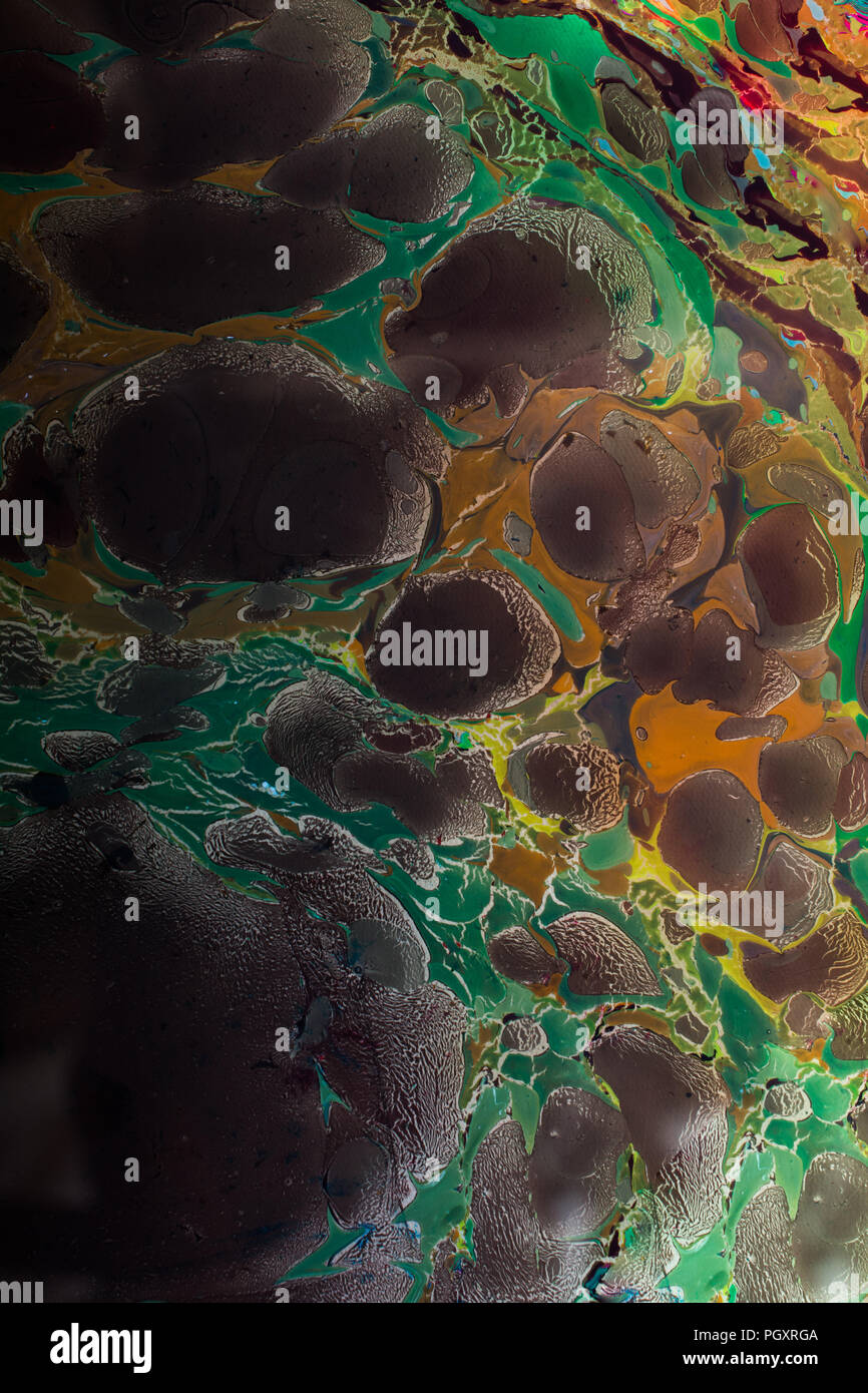 Traditional Ottoman Turkish marbling art patterns as abstract ...