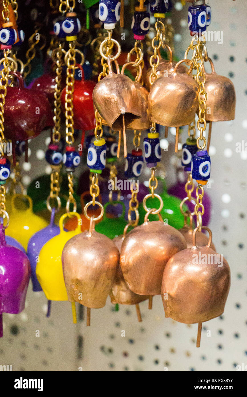 antique old style retro metal bell used for animals such as cow, sheep ...