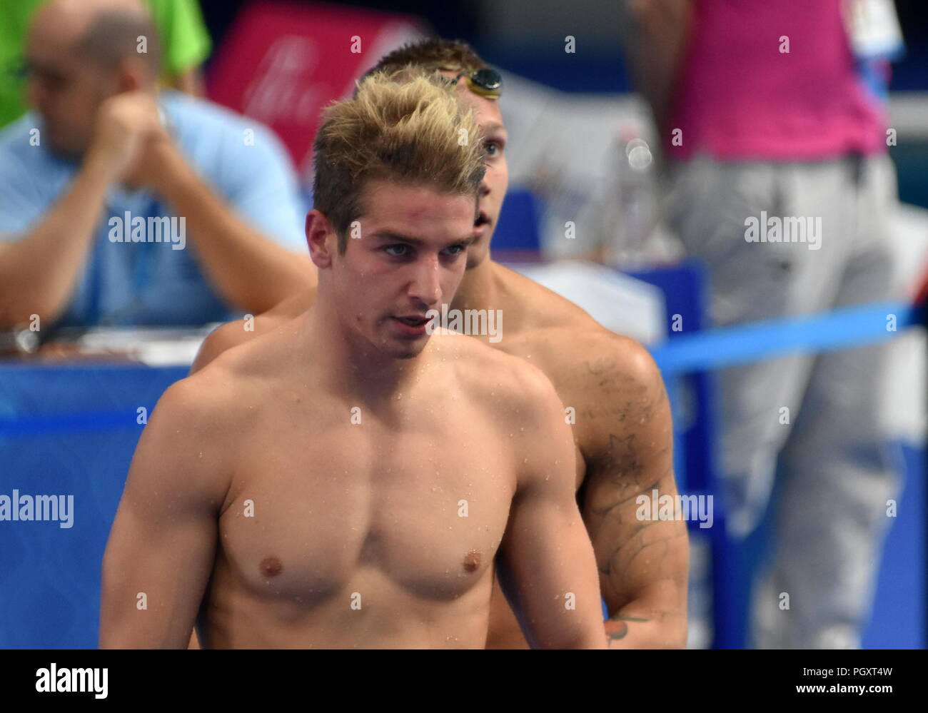 Budapest, Hungary - Jul 26, 2017. Competitive swimmer BOHUS Richard ...