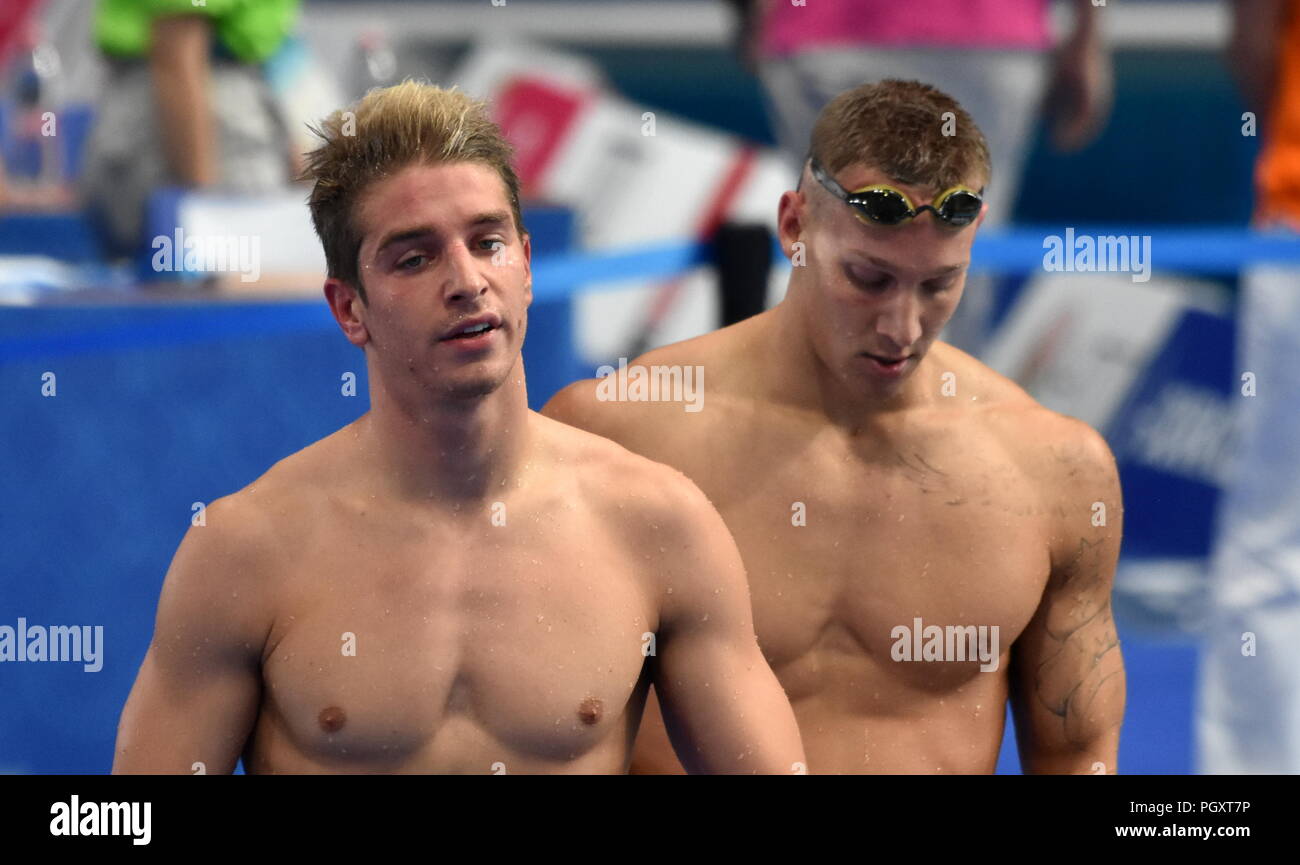 Budapest, Hungary - Jul 26, 2017. Competitive swimmer BOHUS Richard ...