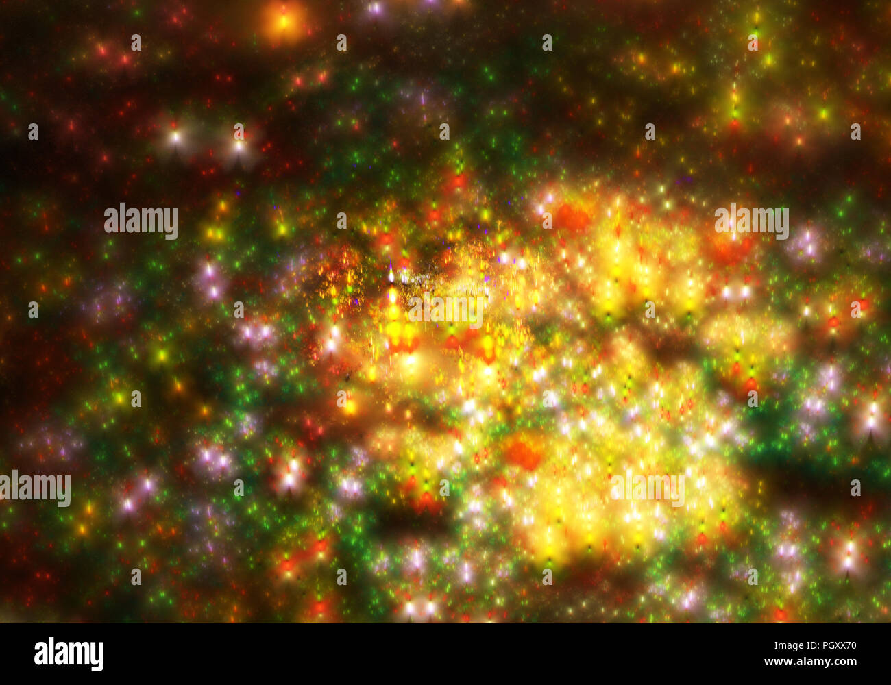 abstract fractal gold background, texture. Pattern, flyer, banner. Fractal art, bokeh Stock ...