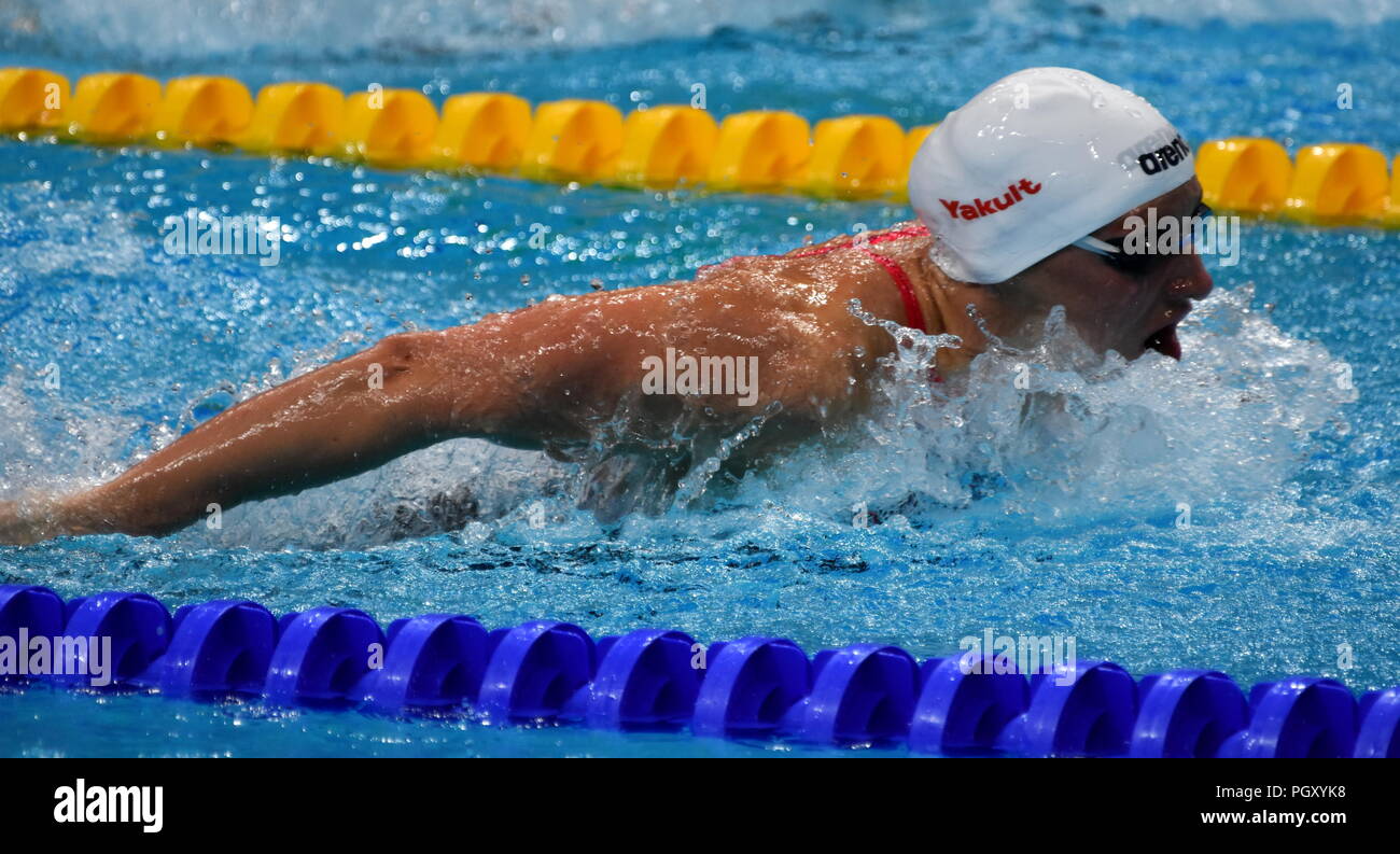 Budapest, Hungary - Jul 26, 2017. Competitive swimmer HOSSZU Katinka ...
