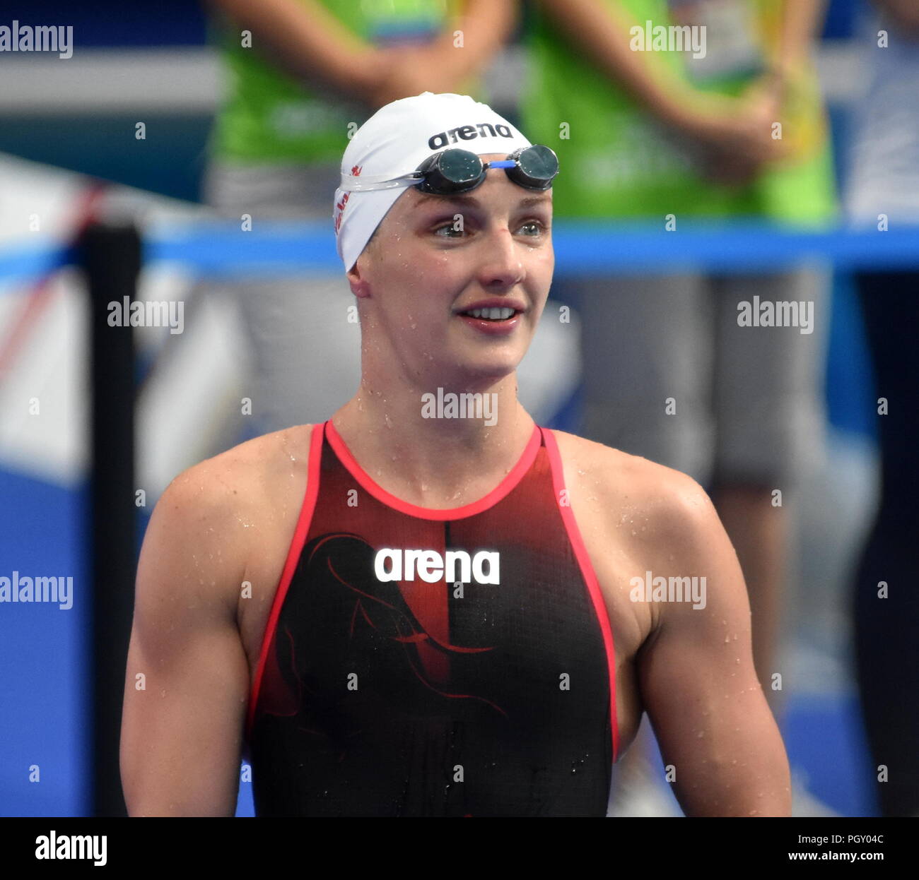Budapest, Hungary - Jul 26, 2017. Competitive swimmer HOSSZU Katinka ...