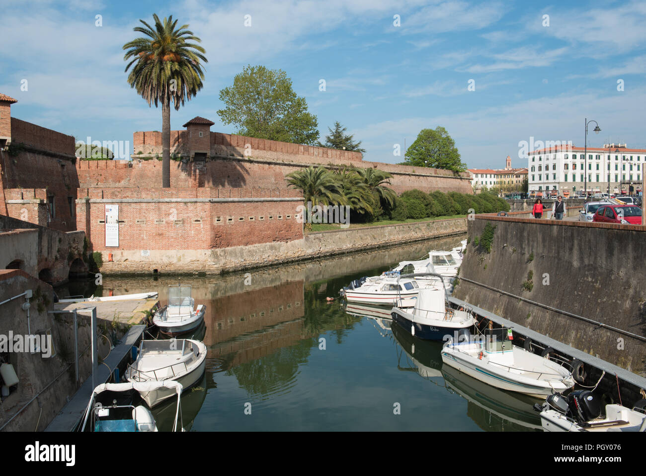 Fortezza nuova. Renaissance fortress surrounded by canals in the city ...