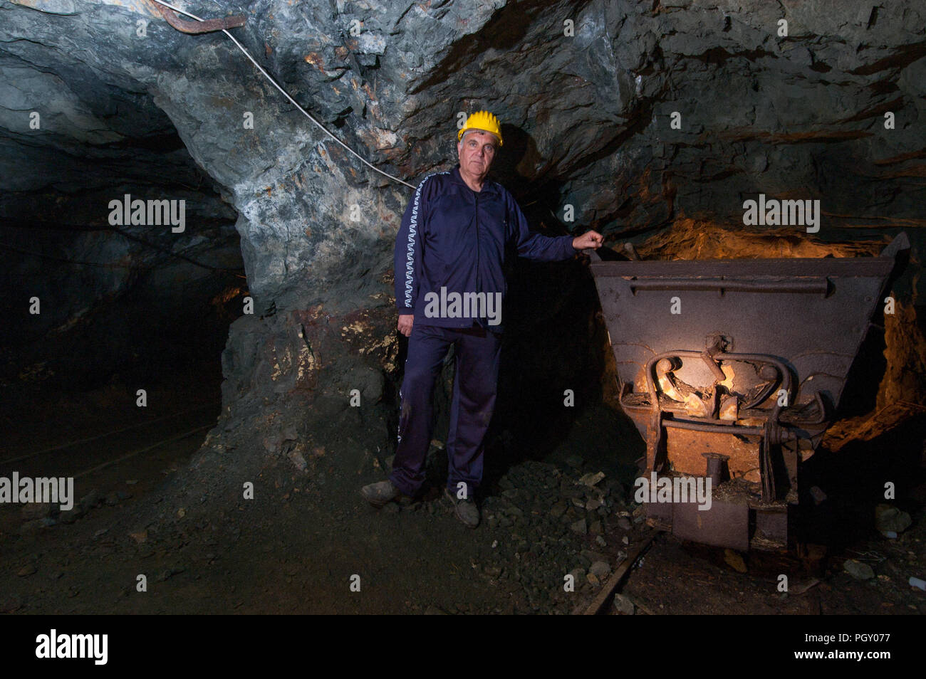 In the Punta Calamita mine. Capoliveri Stock Photo - Alamy
