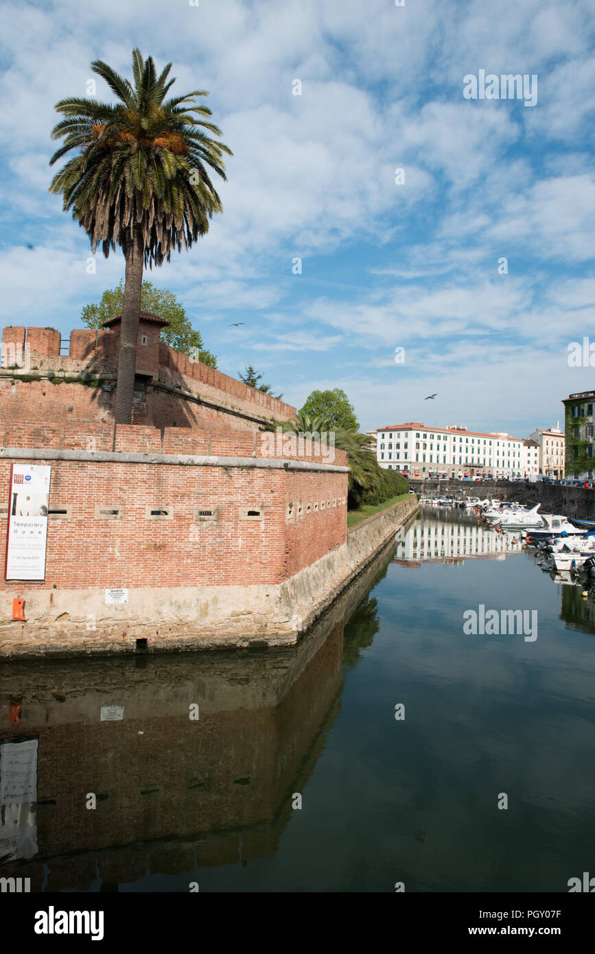 Fortezza nuova. Renaissance fortress surrounded by canals in the city ...