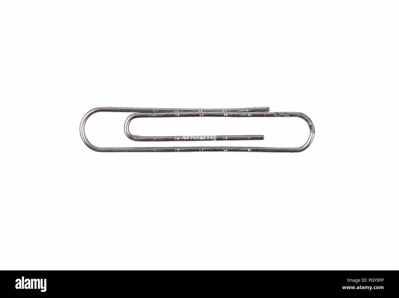 Paper clip on white background Stock Photo - Alamy