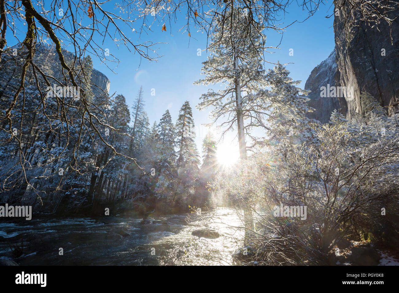 Beautiful early spring landscapes in Yosemite National Park, Yosemite ...