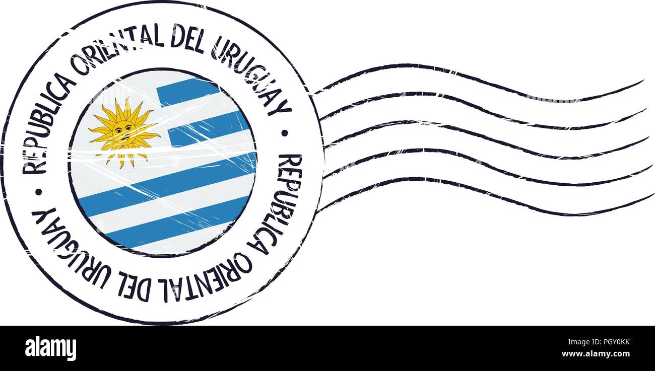 Uruguay postage stamp flag Stock Vector Images - Alamy