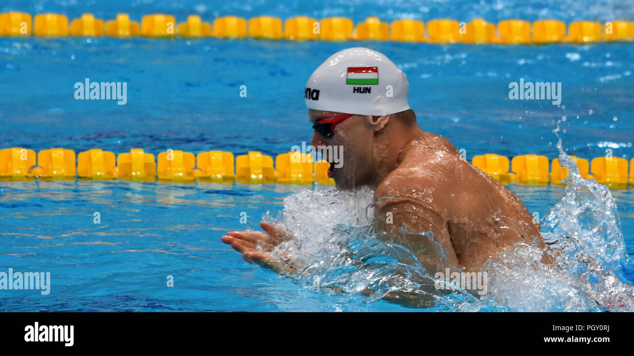 Budapest, Hungary - Jul 26, 2017. Competitive swimmer GYURTA Daniel ...