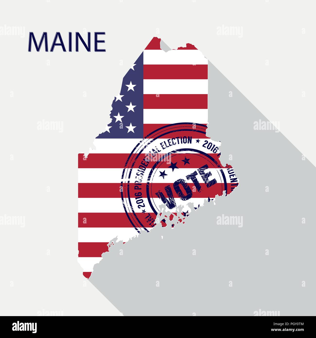 Old map of maine Stock Vector Images - Alamy