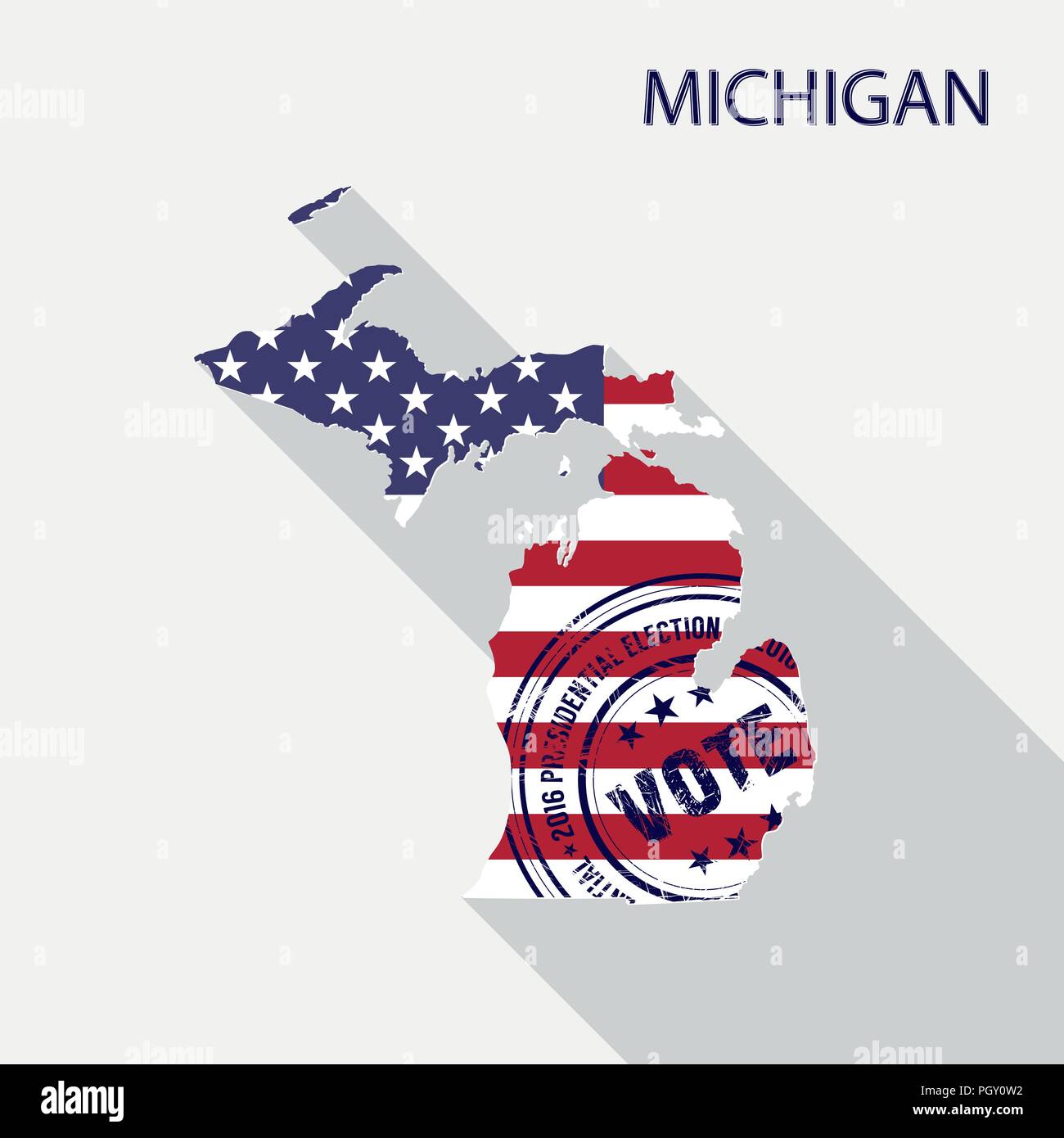 Michigan old map Stock Vector Images - Alamy