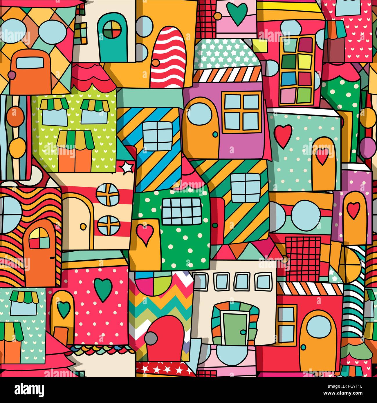 Childlike drawing house hi-res stock photography and images - Alamy