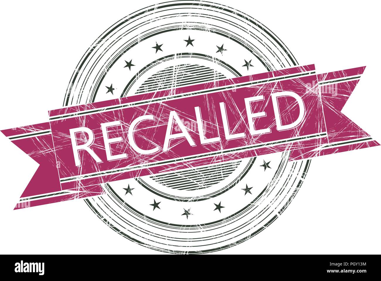 Recalled grunge rubber stamp on white Stock Vector Image & Art - Alamy