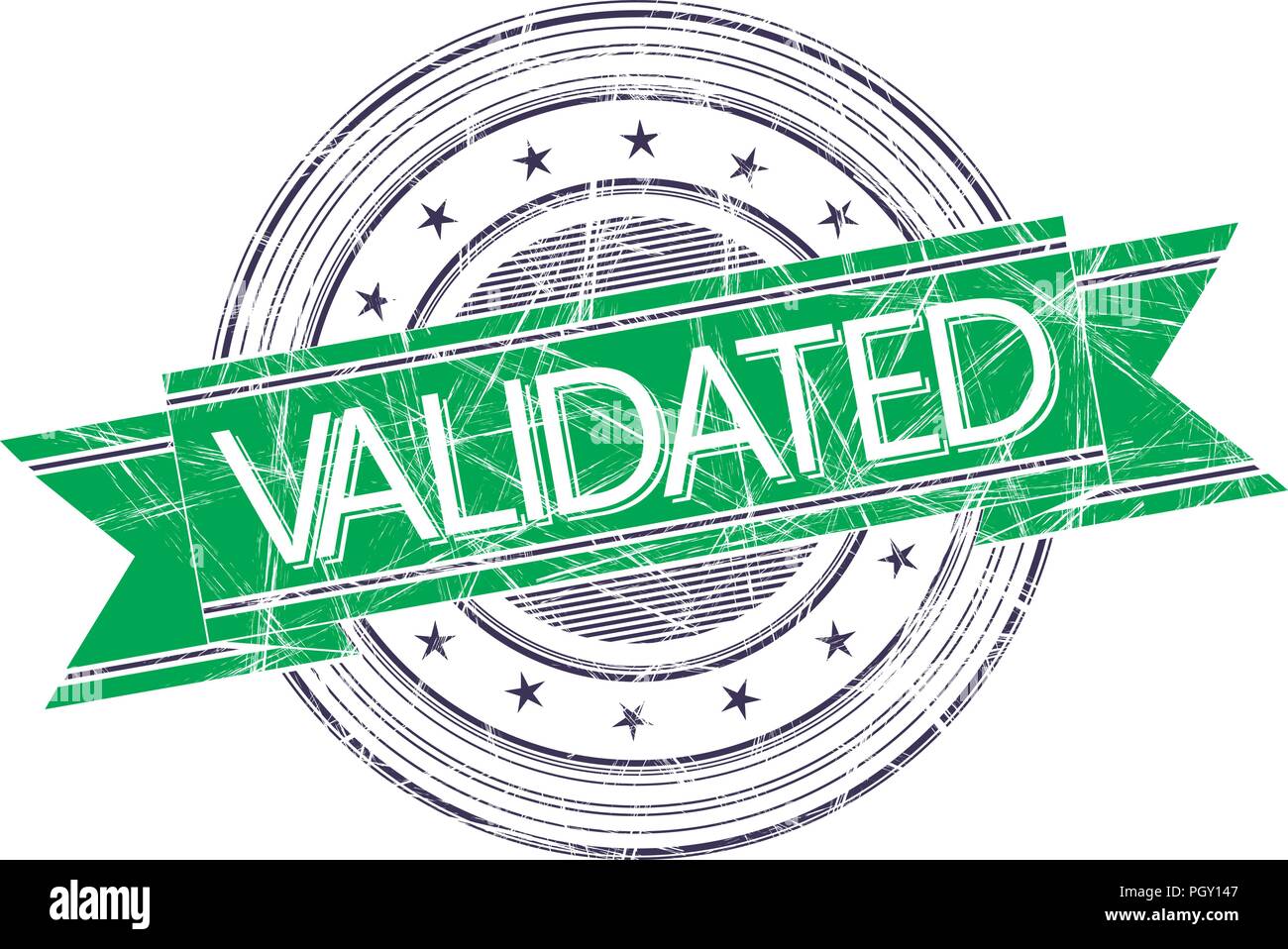 Validated grunge rubber stamp on white Stock Vector Image & Art - Alamy