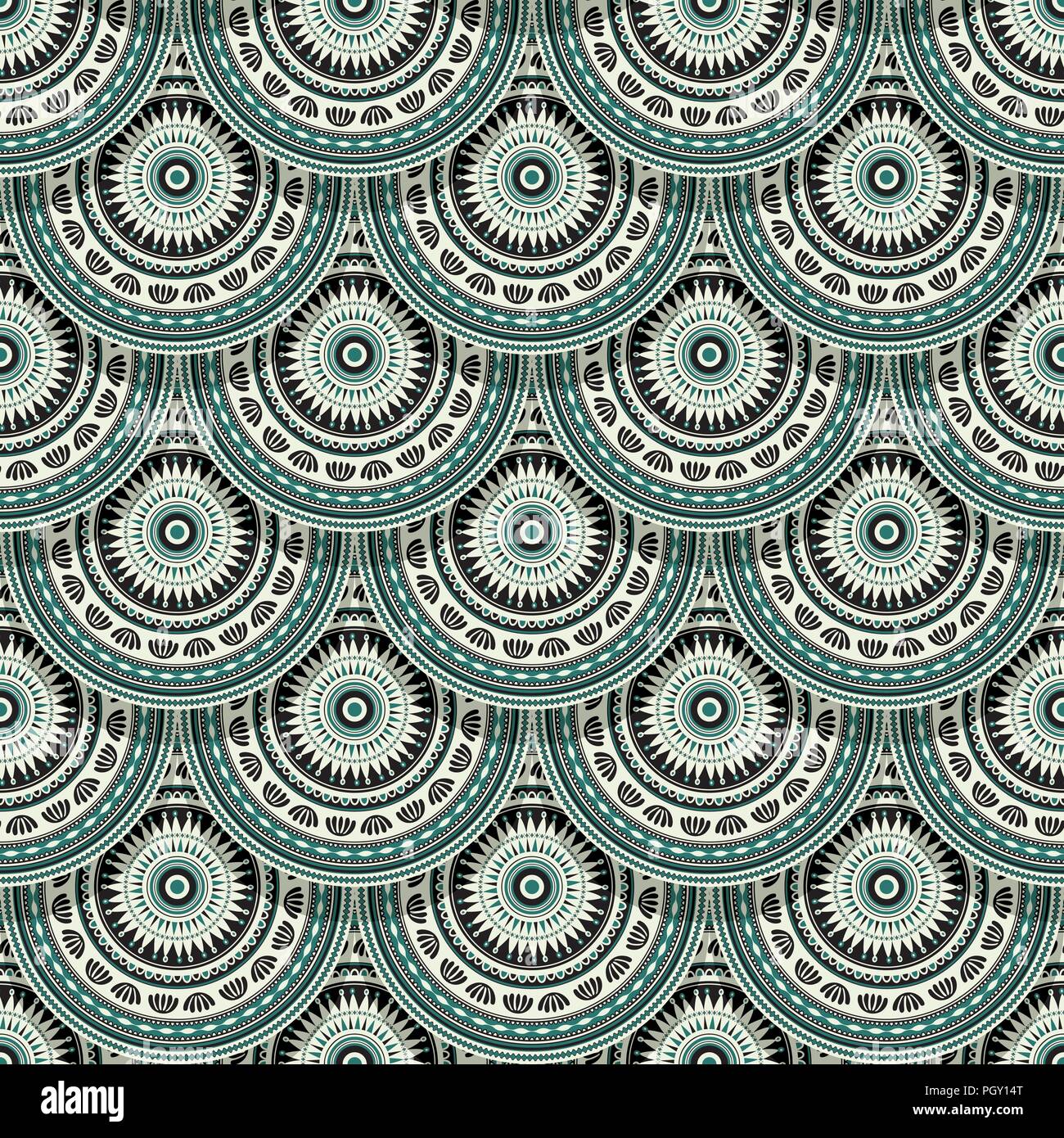 Decorative ethnic seamless pattern, vector illustration Stock Vector ...