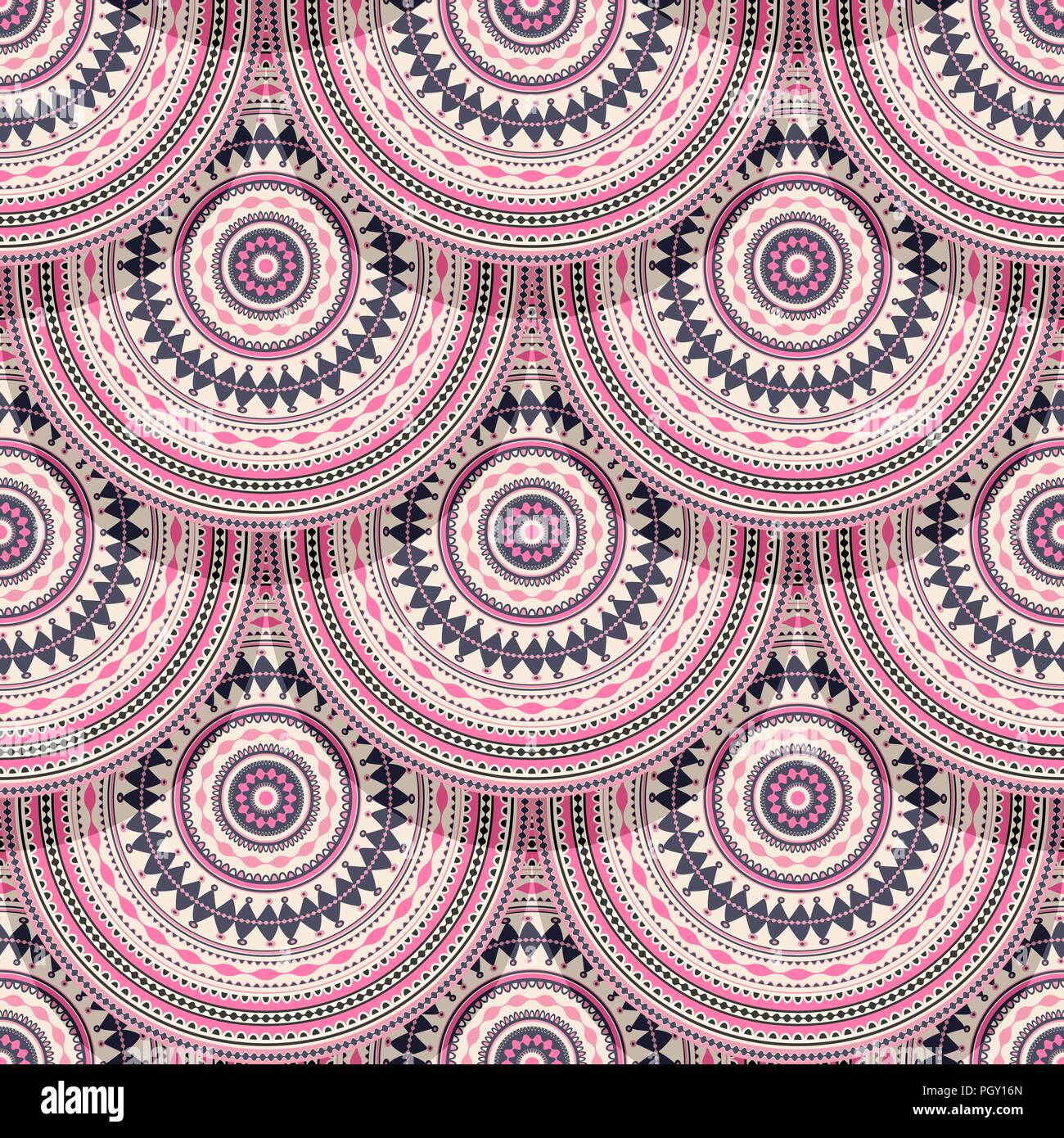 Decorative ethnic seamless pattern, vector illustration Stock Vector ...