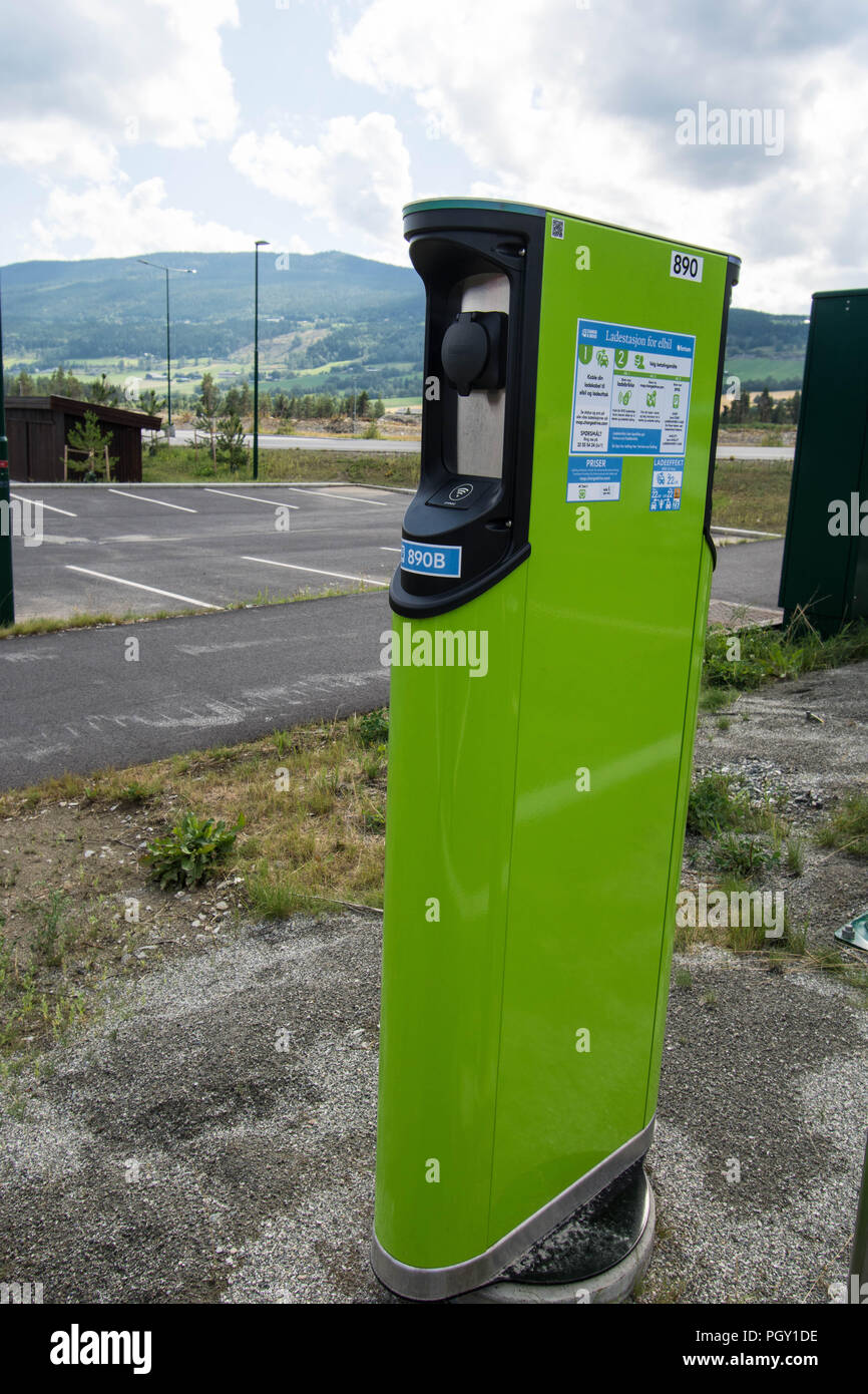 Norway electric vehicle machine car park store stored car cars clean ...