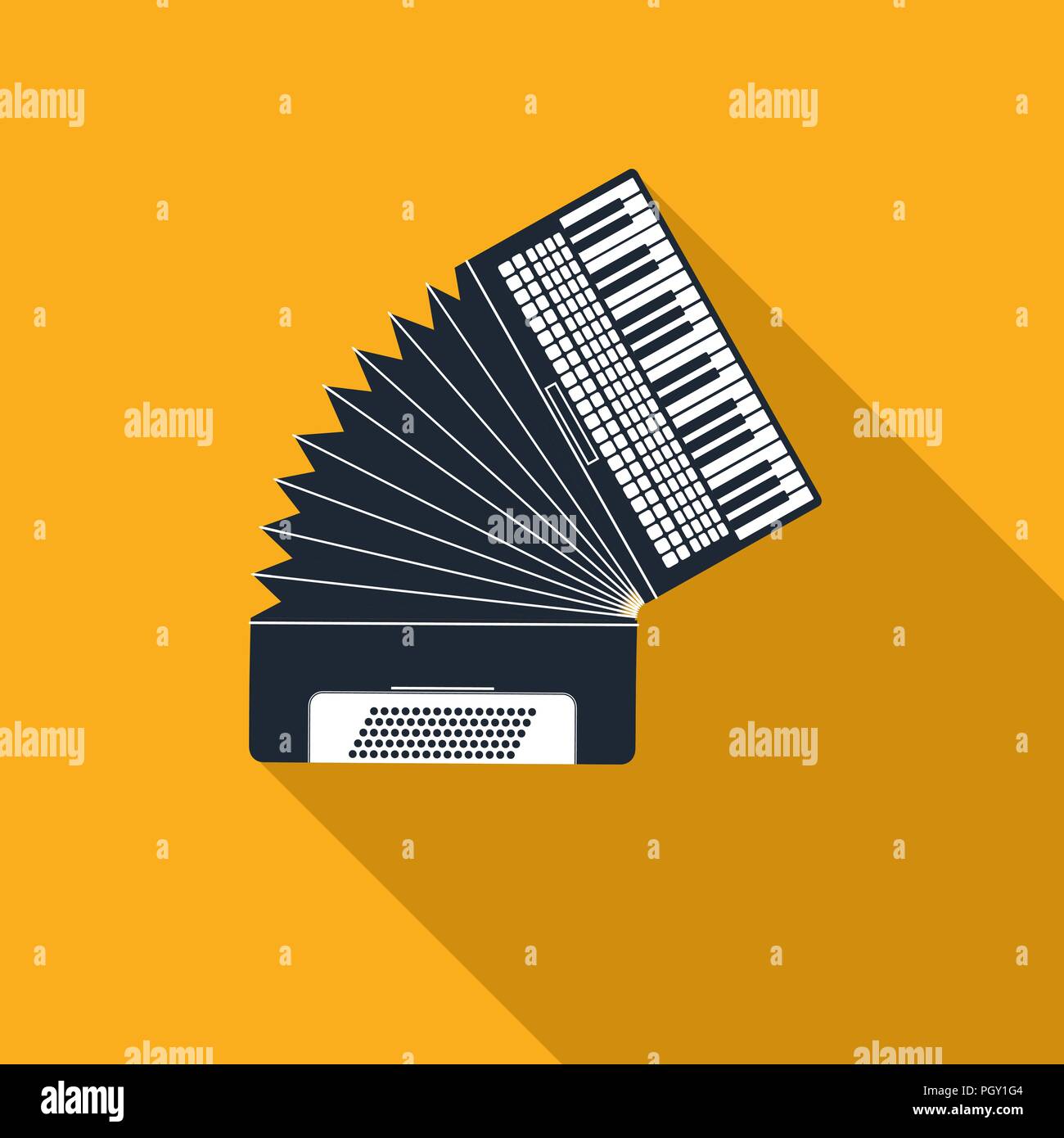 Accordion icon, flat style design Stock Vector Image & Art - Alamy