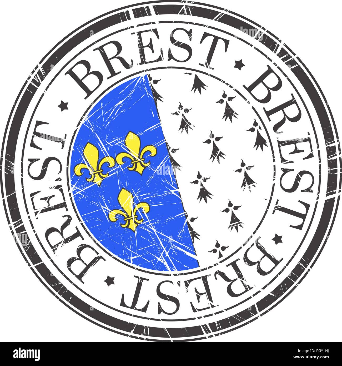 Brest flag Stock Vector Images - Alamy