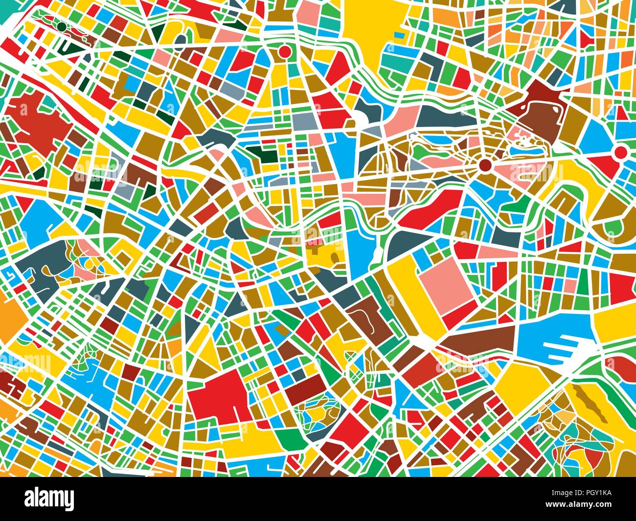 Colorful country road Stock Vector Images - Alamy