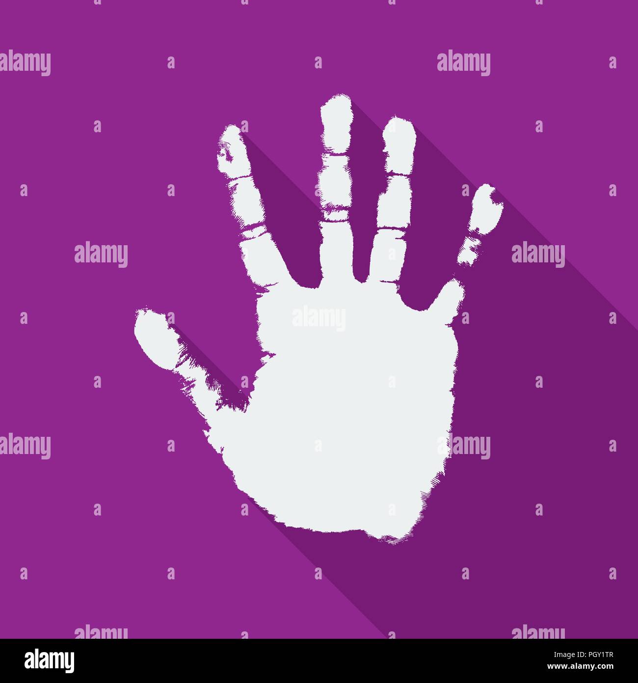 Hand print icon, flat style design Stock Vector Image & Art - Alamy