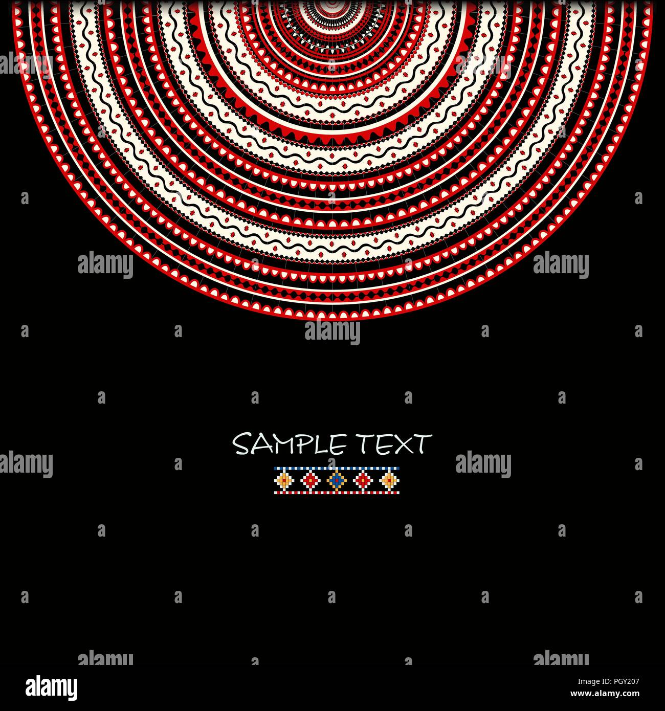 Decorative background with traditional Romanian ornament and place for ...