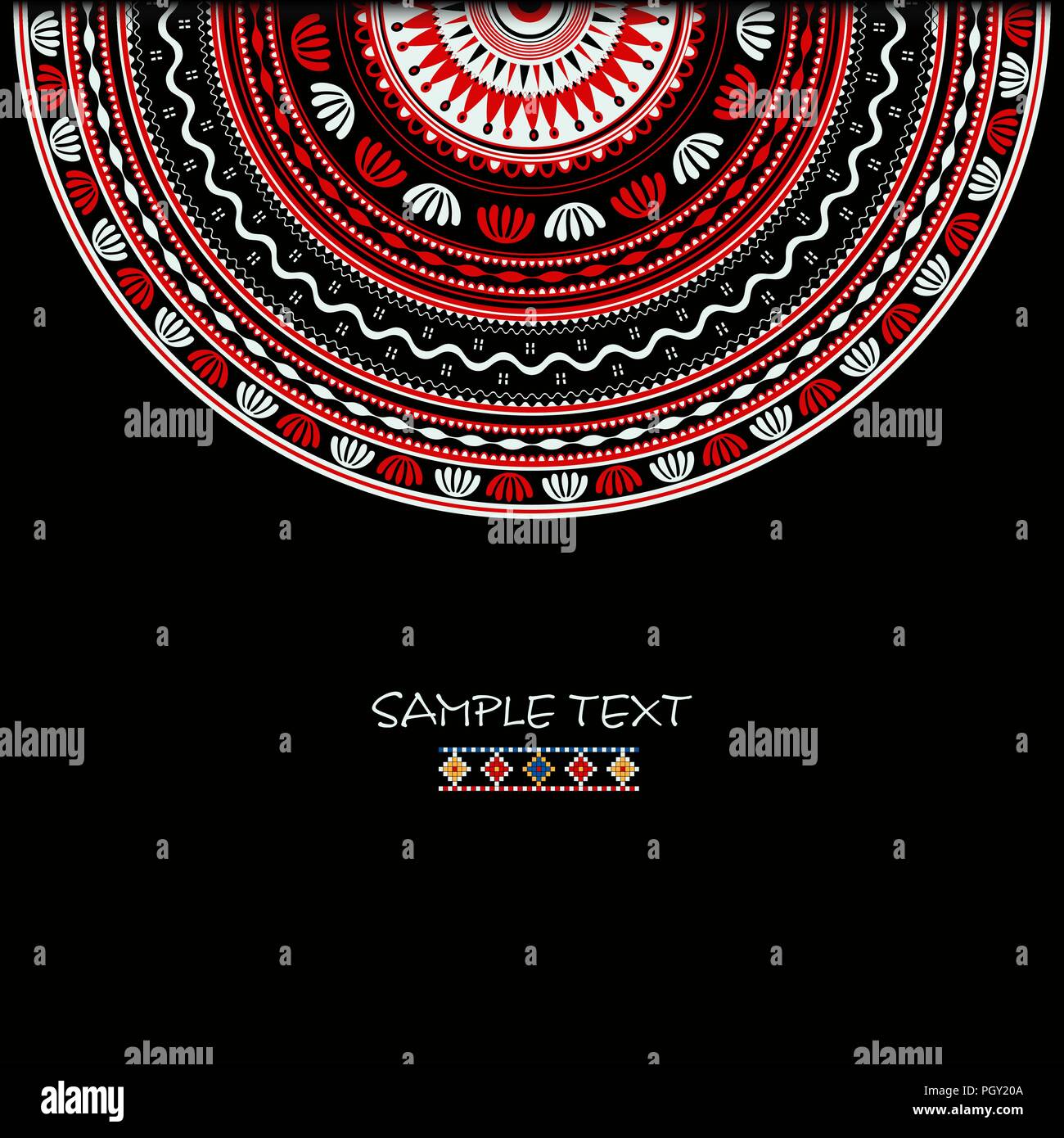 Decorative background with traditional Romanian ornament and place for ...