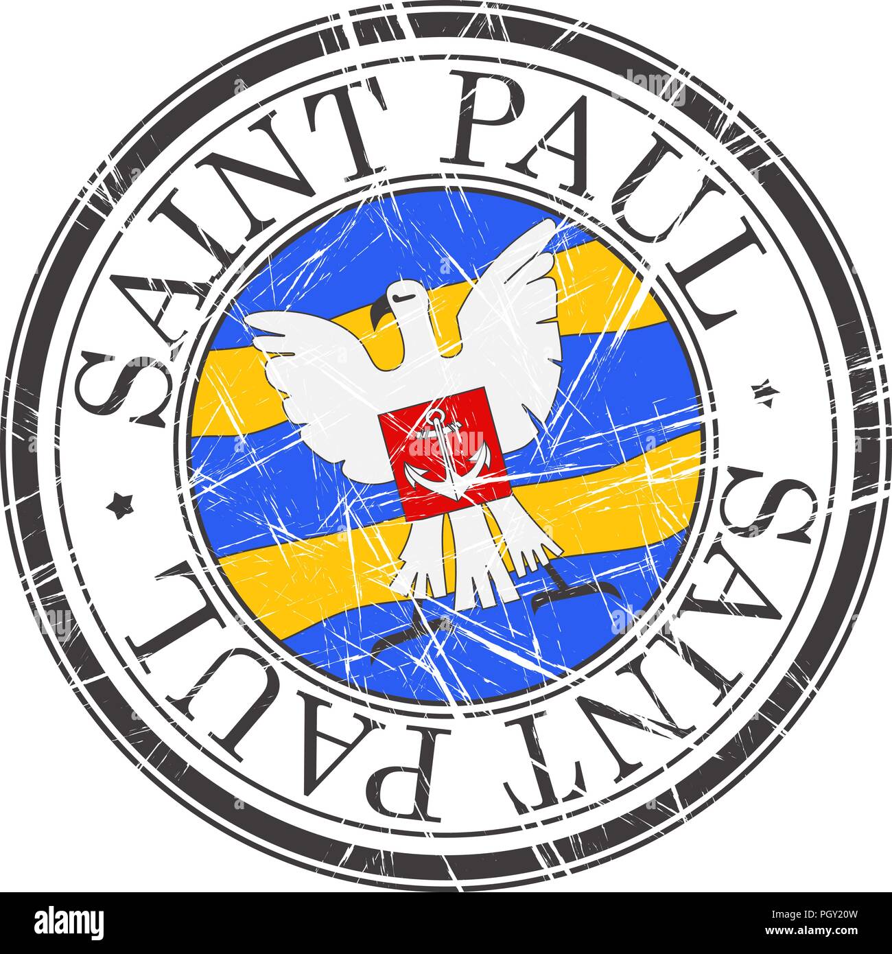Saint Paul city grunge rubber stamp on white Stock Vector Image & Art ...