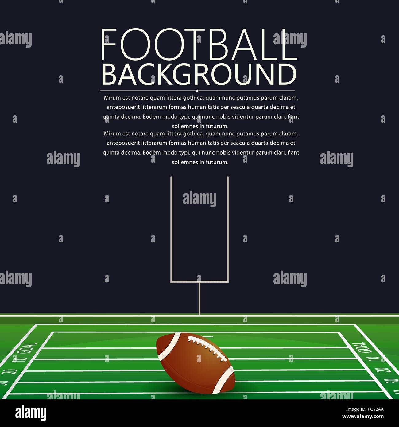 American football vector background card with text Stock Vector Image ...
