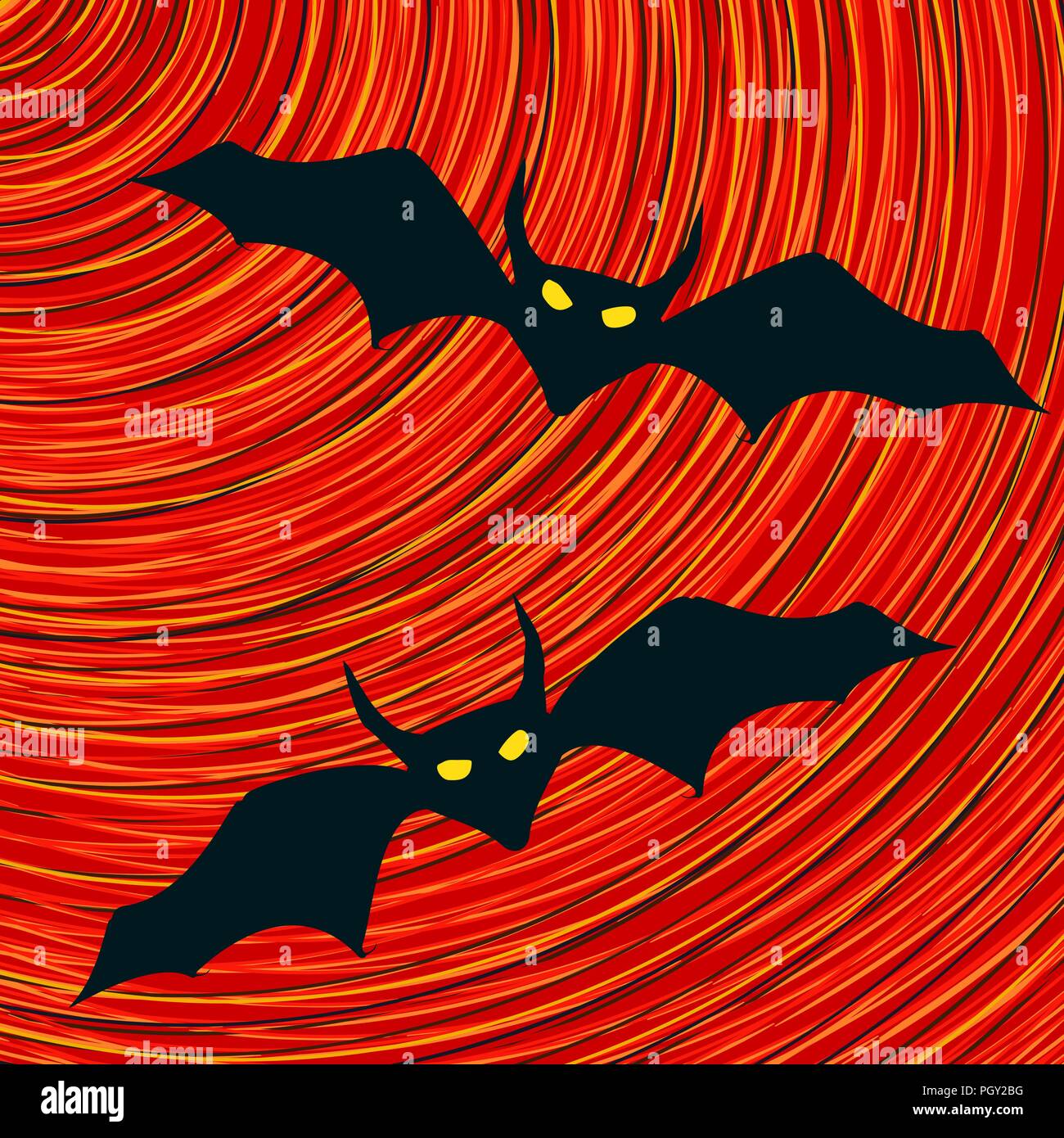 Scarry bats Halloween vector icon Stock Vector Image & Art - Alamy