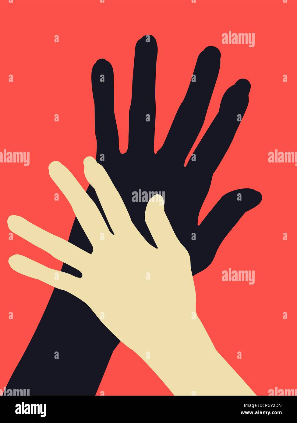 Hands reaching up, vector illustration Stock Vector Image & Art - Alamy