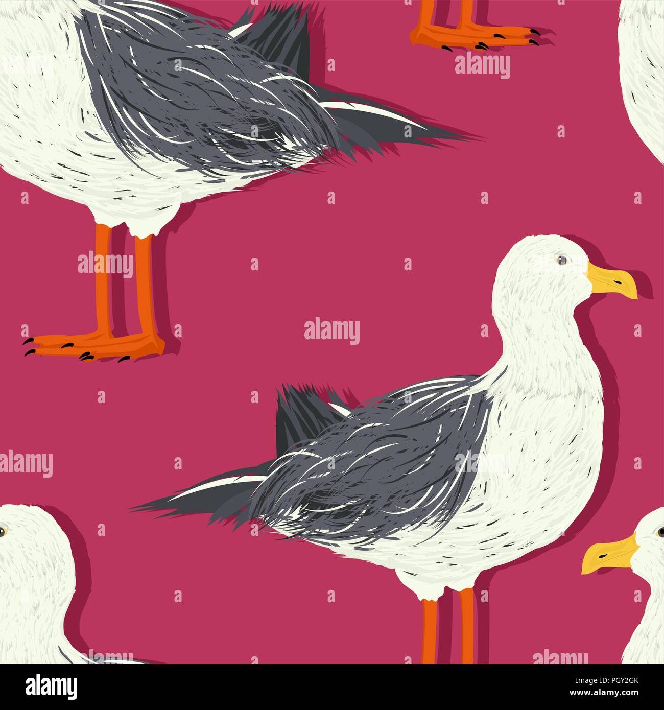 Seagull seamless pattern, vector design Stock Vector Image & Art - Alamy